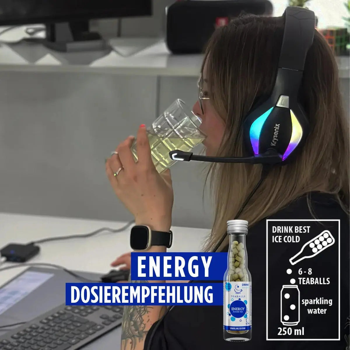 3er Set Power Tea Mix I HIMBEERE, ENERGY, KIRSCHE – Teaballs